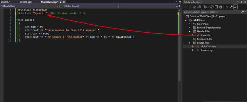 How To Use Multiple Code Files Custom Headers And Source In C 8800